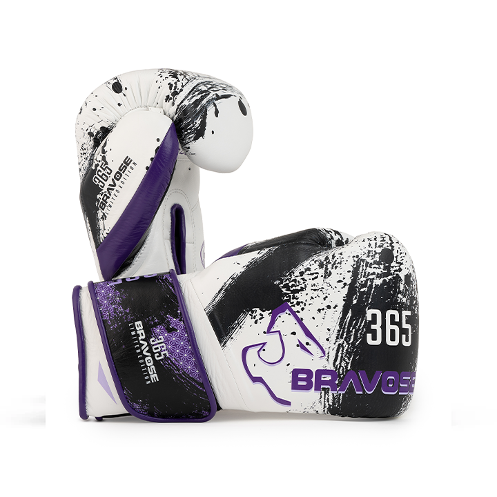 Bravose Limited Edition 16oz Velcro Boxing Gloves – Monochrome Splash